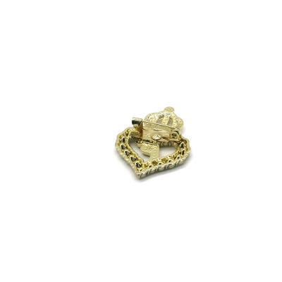 Cina corona Diamond Inlaid del cuore di 2.5×1.7cm Crystal Cufflinks For Mens Hollowed fuori in vendita