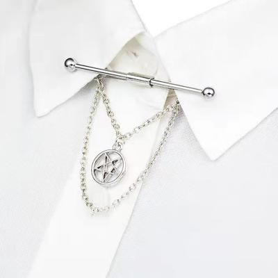 Cina Dimensione del materiale 6cm×5cm della lega del perno di collare della camicia degli uomini dell'Unione Sovietica il Pentagono della corrente in vendita