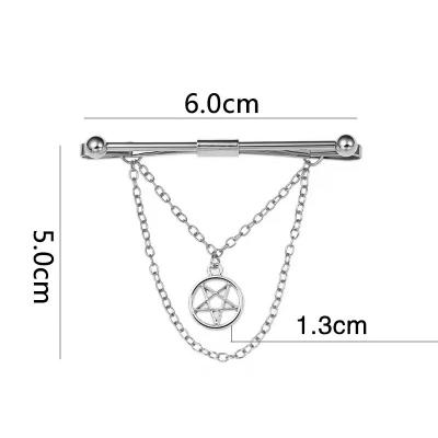 Cina Dimensione del materiale 6cm×5cm della lega del perno di collare della camicia degli uomini dell'Unione Sovietica il Pentagono della corrente in vendita