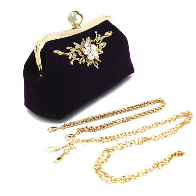 Cina Nozze di Flora Diamond Black Evening Clutches For 23cm×9cm×16cm in vendita