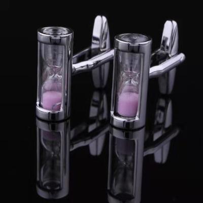 Cina OEM della clessidra di Diamond Cufflinks Inlaid In Small degli uomini materiali della lega in vendita