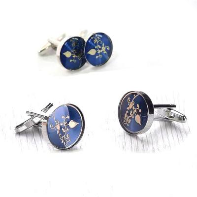 Cina Crystal Blue Diamond Cufflinks, gemelli del bottone per le camice rama il materiale in vendita