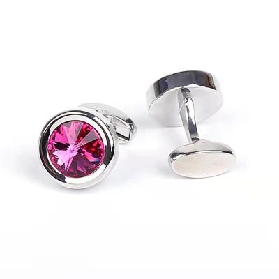 Cina Dimensione circolare del materiale 16mm della lega dei gemelli della camicia di S di Cat Eye Diamond Men ' in vendita