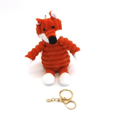 China Red Cute Doll Key Chain , Cotton fox key ring 3 Dimensional 18cm Size for sale