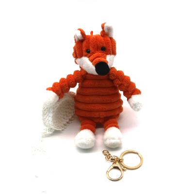 China Red Cute Doll Key Chain , Cotton fox key ring 3 Dimensional 18cm Size for sale
