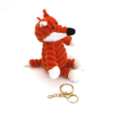 China Red Cute Doll Key Chain , Cotton fox key ring 3 Dimensional 18cm Size for sale
