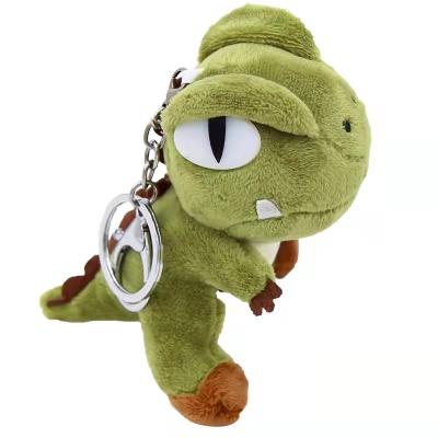 Cina Materiale a catena chiave della peluche della bambola del dinosauro con verde 10cm del cotone in vendita
