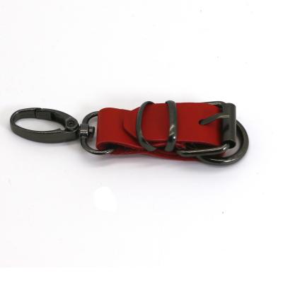 Cina ODM regolabile a catena chiave di cuoio rosso del materiale della lega di colore della pistola di 2cm in vendita