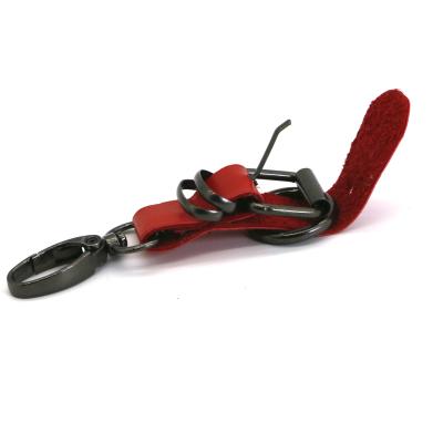 Cina ODM regolabile a catena chiave di cuoio rosso del materiale della lega di colore della pistola di 2cm in vendita