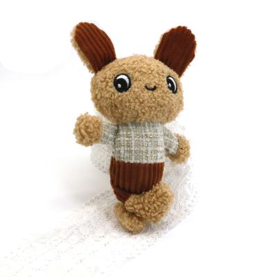 Cina Coniglio riccio a catena chiave del pendente della bambola di pezza riccia sveglia per i vestiti 15cm×5cm in vendita
