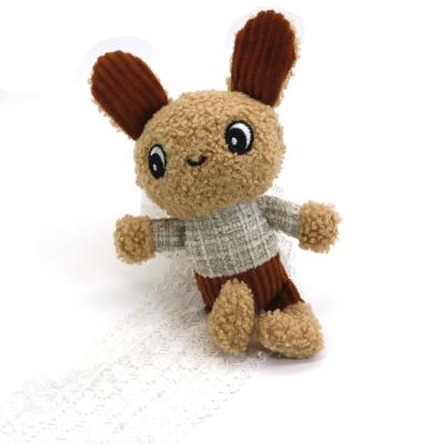 Cina Coniglio riccio a catena chiave del pendente della bambola di pezza riccia sveglia per i vestiti 15cm×5cm in vendita