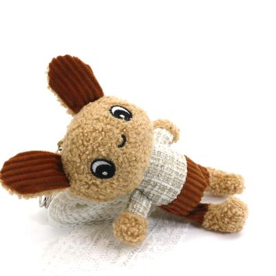 Cina Coniglio riccio a catena chiave del pendente della bambola di pezza riccia sveglia per i vestiti 15cm×5cm in vendita