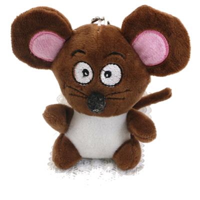 Cina OEM materiale a catena chiave del grande dell'orecchio della bambola del cotone di materiale da otturazione di Marrone di Miqi del topo panno della peluche in vendita