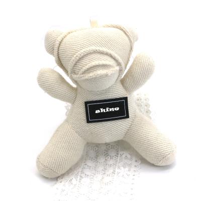 Cina Catena chiave del cotone bianco, dimensione sveglia della Catena chiave 11.5cm×6.5cm dell'orso in vendita