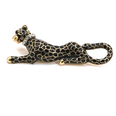 Cina ODM dell'OEM materiale di rame di dimensione di Pin With Diamond 5.5cm della fibula del leopardo in vendita