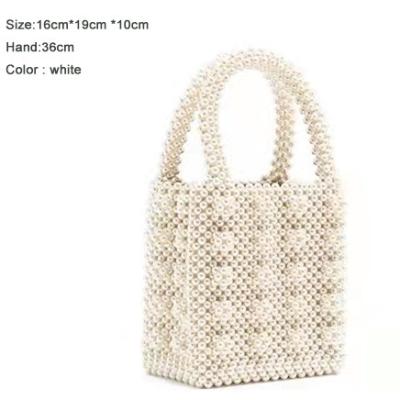 Cina ODM piano acrilico di altezza del materiale 10cm della perla della borsa bordato perla bianca in vendita