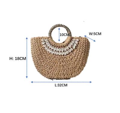 Cina La spiaggia lavora all'uncinetto la dimensione di Marrone Shell Decor 32cm×18cm×5cm della borsa in vendita