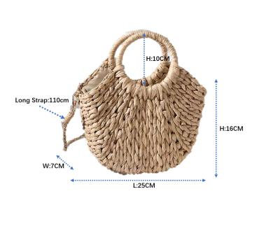 Cina La pelle del cereale tessuta lavora all'uncinetto la borsa, ODM tessuto di Shell Flower Decorative della borsa della spiaggia in vendita