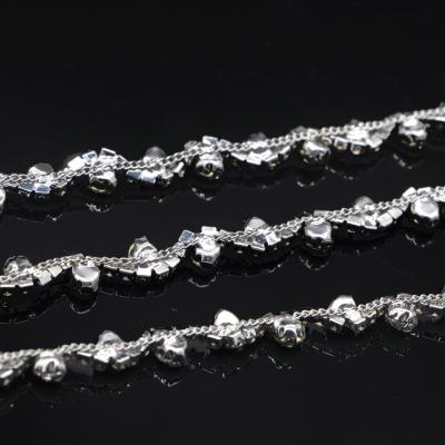 Cina Crystal Diamond Chain decorativo, ODM dell'argento 5MM della collana del cristallo di rocca in vendita