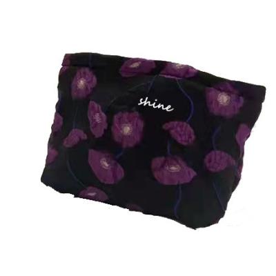 Cina Dimensione cosmetica della borsa 27cm×17cm×7cm del jacquard della chiusura lampo nera del tessuto in vendita