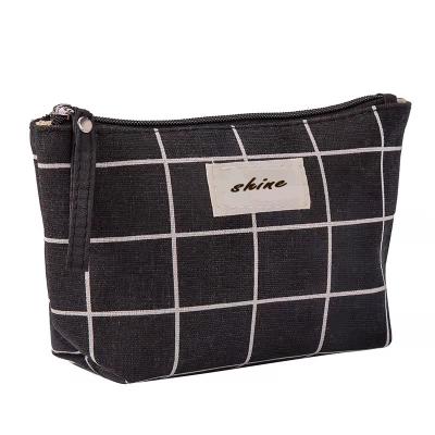 Cina Borsa 21CM×12CM×6.5CM multifunzionali di trucco della tela dello spazio in bianco della chiusura lampo in vendita