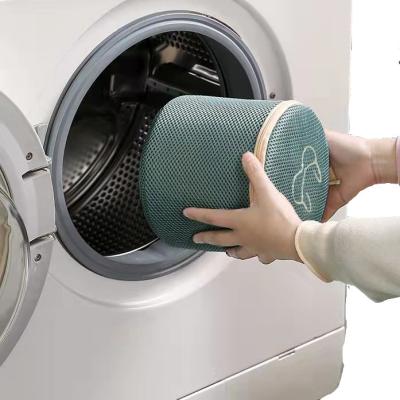 Cina OEM di nylon verde del materiale del tessuto di Mesh Laundry Bag Double Layer in vendita