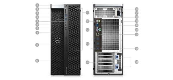 Quality Dell Precision 5820 Tower WorkStation Xeon W-2245/16G/2TB/T400 T5820 Max Users for sale