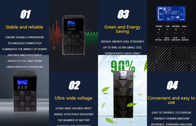 High Frequency UPS Single Input Single Output 8KW Capacity Online UPS unit