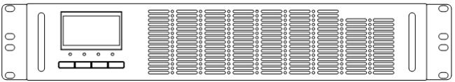 Front view of 1K(S)~3K(S)-LV 2U Rack UPS system