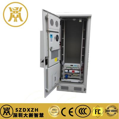 China Montador de piso 40U Armários de telecomunicações ao ar livre Armário de equipamentos com sensores de água e fumaça for sale