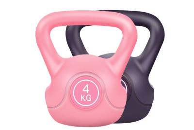Cina Le teste di legno libere amichevoli multicolori del bollitore del peso cementano la porpora di rosa di Kettlebells grigia in vendita