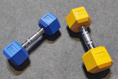 Cina variopinto esagonale del body building su ordinazione della testa di legno dell'OEM 50kgs in vendita