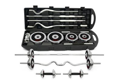 Cina Electroplate Plating 55kg Gym Weights Set Fitness Equipment For Body Building in vendita