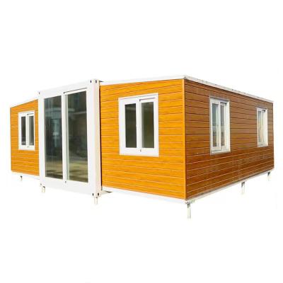 China Extended Quick Assembly Collapsible Prefab Container Homes / 40ft Folding Living Container House / Expandable Cabin Container for sale