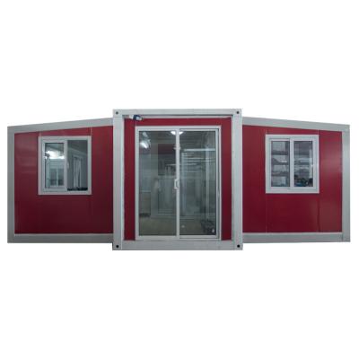 China Extended Quick Assembly Collapsible Prefab Container Homes / 40ft Folding Living Container House / Expandable Cabin Container for sale