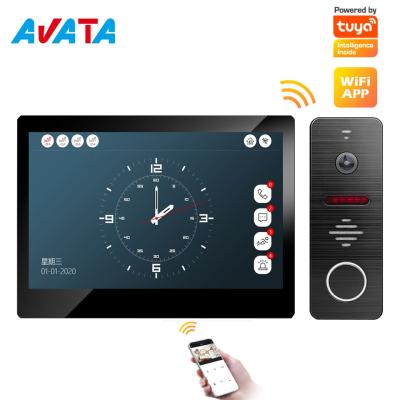 China Home Security Tuya Intercom Video Door Phone WiFi Interphone Doorbell with IR night for sale