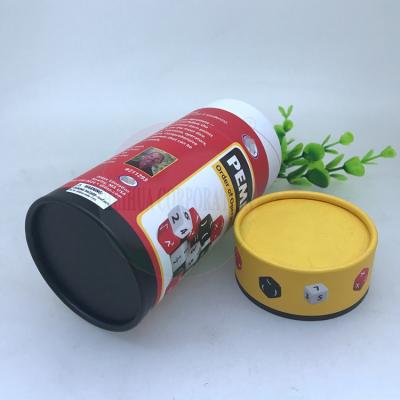 China Customized Recyclable Kraft Paper Tube Packaging For Puzzle Gold Stamping Printing for sale