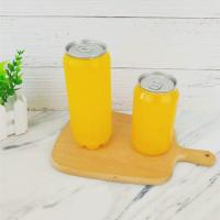 China 350ml PET Plastic Beverage Cans with 52.3mm Easy-Open Aluminum Lids for Custom Drink Packaging for sale