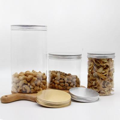 China Logo Printing Cake Container Different Capacity Plastic Can with Aluminum Cap for Cake for sale