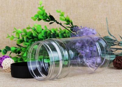 China Recyclable Transparent Clear Plastic Cylinder Food Grade Package With Screw Lid for sale