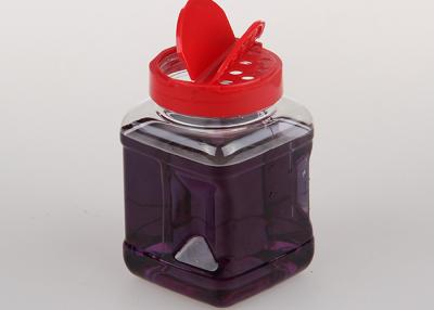 China Spice Square Shape Clear PET Plastic Jars Small Transparent Food Grade Canister for sale