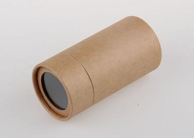 China SGS Cylinder Paper Composite Cans Packaging With Plastic Window In The Cover for sale