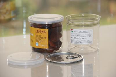 Cina L'ANIMALE DOMESTICO facile su misura dell'estremità aperta del chiaro cilindro di plastica può per alimento/bevanda secchi ermetici in vendita