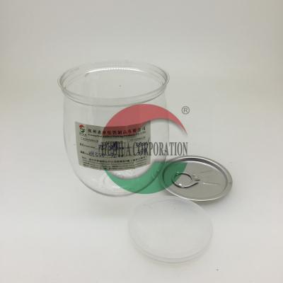 China Small Clear Plastic Cylinder Box , 170ML Empty Plastic Jars for sale