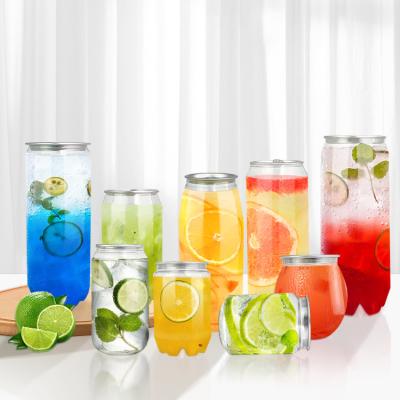 Cina Bottine di plastica PET trasparente per cilindri di qualità alimentare con coperchio facile da aprire in alluminio in vendita
