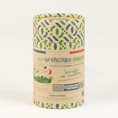 Китай Биоразлагаемая цилиндровая бумажная банка пищевого качества с металлическим покрытием продается