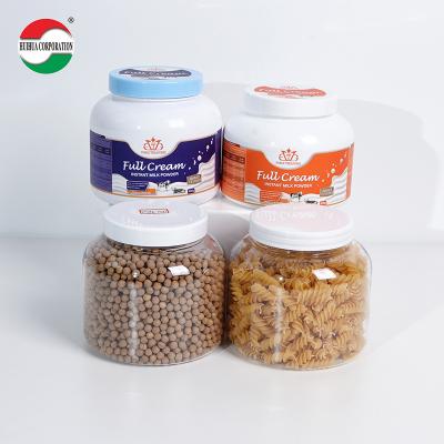 China 1200ml Bottiglie di plastica PET rotonde riciclate per uso alimentare direttamente dalla fabbrica, barattoli, lattine, contenitori per polvere di proteine del latte for sale