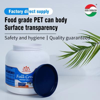 China Wholesale 4000ml High Volume PET Plastic Jar Container with Screw Cap for Health Supplements and Milk Powder for sale