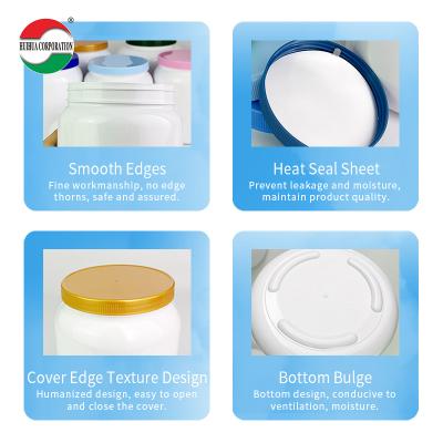China Wholesale 4000ml High Volume PET Plastic Jar Container with Screw Cap for Health Supplements and Milk Powder for sale