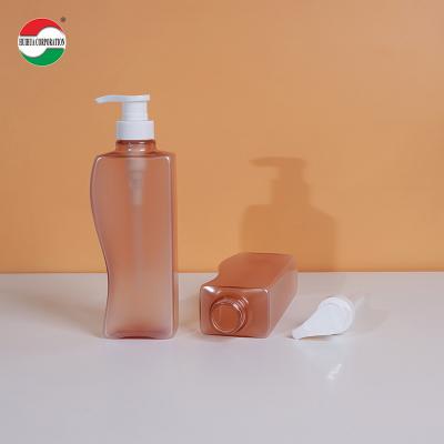 China 500ML PET Bottle Plastic Jar Pump Press Lid For Shampoo & Shower Gel for sale